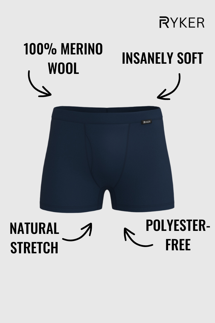 The Titan 100% Merino Wool Boxer Brief - Royal